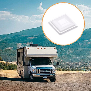 LQKUMJG 14" Universal RV Roof Vent Cover Waterproof Vent Lid Replacement for Camper Trailer Motorhome (White 1 Pack)