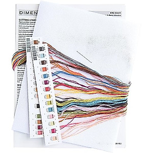 Dimensions Butterflies and Wildflower Vases Counted Cross Stitch Kit, Multicolor 4 Piece