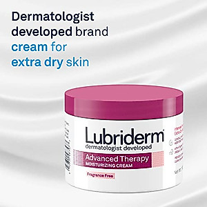 Lubriderm Advanced Therapy Fragrance-Free Moisturizing Cream with Vitamin E and Pro-Vitamin B5, Intense Hydration for Extra Dry Skin, Non-Greasy Formula, 16 fl. oz