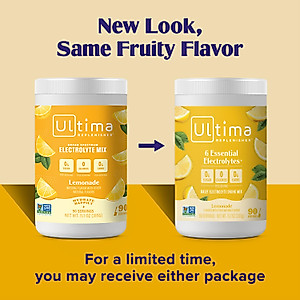 Ultima Replenisher Daily Electrolyte Powder Drink Mix – Lemonade, 90 Servings – Hydration Powder with 6 Key Electrolytes and Trace Minerals – Keto Friendly, Vegan, Non-GMO and Sugar-Free