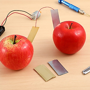 iplusmile Copper Zinc Strips Anode Set Zinc Copper Electrode Strips Set Supplies for Fruit Power Scientific Experiments Electroplating Plating - 10 Pairs