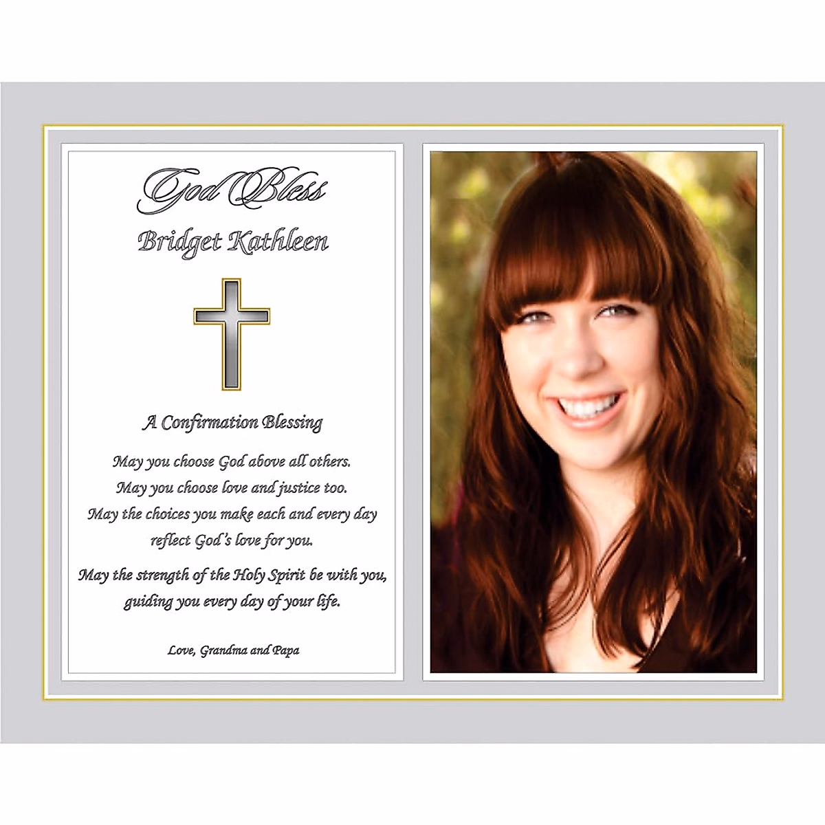 Poetry Gifts Confirmation for Girls or Boys, Sweet Personalized Blessing for Him or Her, 8x10 Inch Custom Print