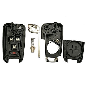 4 Buttons Replacement Flip Folding Key Fob Case Shell Fit for Chevrolet Chevy Camaro Cruze Equinox GMC Buick Smart Car Key Fob Cover Housing No Chip