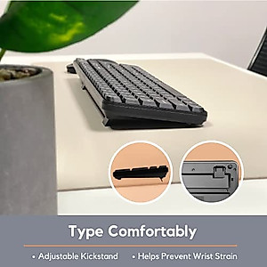 Small Wireless Keyboard, X9 Performance Wireless Keyboard for Laptop or Desktop with Number Pad - Compact Footprint and Comfortable Typing Computer Keyboard Wireless for Windows PC Chromebook Surface