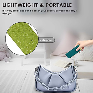 molshine Portable Leather Small Eyeglasses Pouch,Soft Slip Into Eyeglass Sleeve for Women Men Folding Reading Glasses (Small, Black&pink&green&blue)