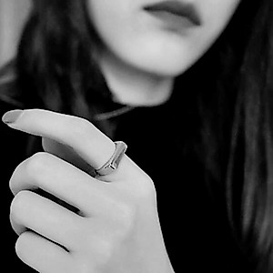 Jude Jewelers 4mm Stainless Steel Stackable Geometrical Shape Wedding Band Ring (Silver, 8)