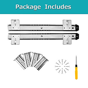 Drawer Slides for Under Desk Keyboard Shelf - 1-Pair Heavy Duty Metal Ball Bearing Slides, Smooth, Less Noise, for Computer Keyboard Tray Assembly Kit, Cabinet Drawer Rails (size : Black, Size : 14 (S