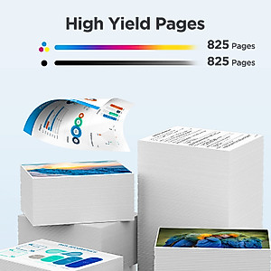 902 XL 5-Pack Ink Cartridges Compatible with HP 902XL 902 High Yield, Compatible with OfficeJet Pro 6978 6968 6958 6962 6970 6954 6960 6979 6950 Printer(2 Black, 1 Cyan,1 Magenta,1 Yellow)