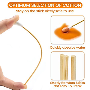 200 PCS Large Cotton Swabs in Storage Box - Dog Ear Cleaning Swabs, 6 inch Dog Ear Swab with Bamboo Handle - Big Cotton Swabs Soft and Thick, Extra Large Cotton Swabs Specially Designed for Pet Care