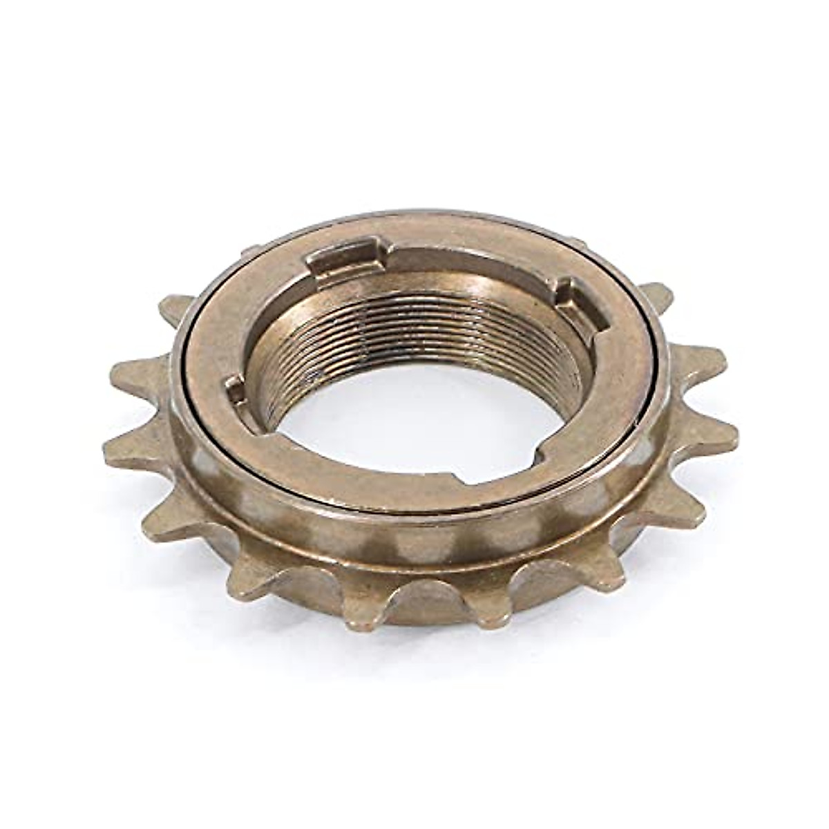 Hycline Single Speed Bike Freewheel, 16T Compatible with 1/2'' x 1/8'' Bicycle Freewheel Threaded Type Freehub Replacement Parts (Brown)