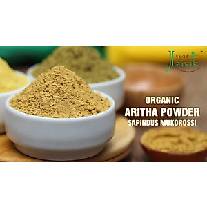 100% Organic Certified Aritha Powder (Soap Nut Powder) 227g /0.5 LB/ 08oz - Organic Hair Cleansing and Conditioning Product