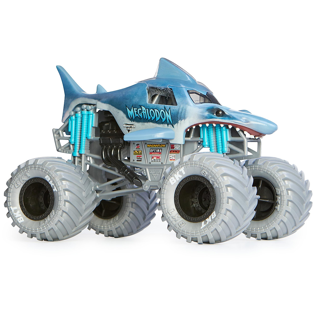 Monster Jam, Official Megalodon Monster Truck, Collector Die-Cast Vehicle, 1:24 Scale, Kids Toys for Boys Ages 3 and up