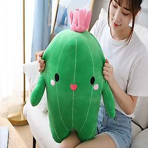 SZFJWJ Cactus Plush Stuffed Animal Cute Cartoon Cactus Pillow Soft Cactus plushie Dolls Toy Lovely Gift for KidsGiving for Birthday (Small(9.8 Inches))