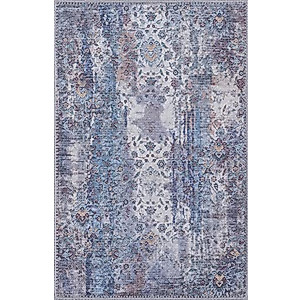 Perga Rugs Machine Washable Area Rug for Bedroom, Kitchen, Bathroom, Living Room, Entryway, Home Decor Non Slip Rug, Pet Friendly & Resistant Throw Indoor Floor Carpet