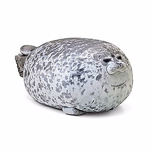 FJZFING YUESUO Chubby Blob Seal Pillow, Stuffed Cotton Plush Animals Toy Cute Ocean Plush Pillows (Medium (17.3 in)) 11