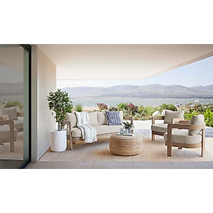 Real Flame Arlo Outdoor Patio Chair with Cushions, Outdoor Deep Seating Patio Chair, Powder Coated Aluminum, Weather and Sun Resistant