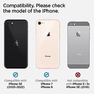 Spigen Tempered Glass Screen Protector [GlasTR AlignMaster] Designed for iPhone SE 3 (2022) / iPhone SE 2 (2020) / iPhone 8 / iPhone 7- (2 Pack)