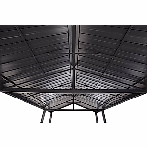 Sojag 20' x 12' Samara Carport with Aluminum Frame and 10' High Galvanized Steel Roof for Easy Drive Through Access