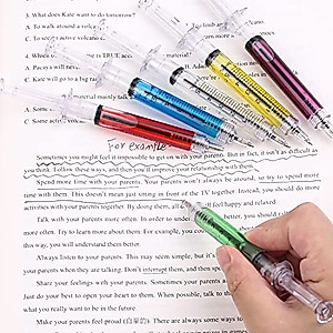 SunAngel Multi-Color Syringe Pen Writes In Black Ink, For Boys And Girls, Imaginary Doctor Play, School Supplies (red,yellow,blue,green,white,purple, 60PCS)