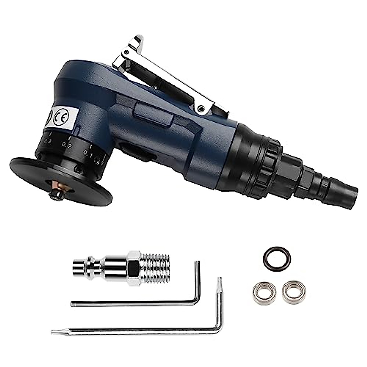 Mini Pneumatic Chamfering Machine,Air Chamfer Tool for Chamfering Metal 45 degree Arc Corner Beveling Trimming Deburring Machine (Blue)