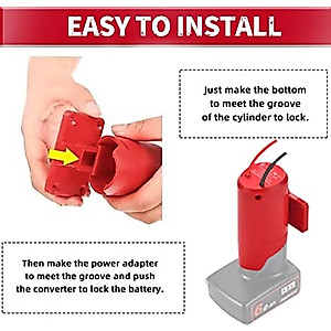 M12 Battery Adapter for Milwaukee 12V Battery Adapter,Power Wheel Adapter for Milwaukee M12 12V Battery with Fuse 14 Gauge Robotic for Rc Car, Robotics, Rc Truck,DIY use