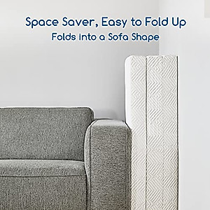 MyAnts Folding Mattress - 4 inch Portable Tri-fold Cooling-Gel Memory Foam Foldable Mattress Topper with Washable Soft Cover Non-Slip Bottom, Camping Mattress Floor Guest Bed, 75" x 39" Twin Size