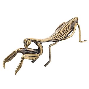 Cabilock Mantis Craft Simulation Mantis Lifelike Animal Model Desktop Crab Decor Novelty Mantis Decoration Desktop Mantis Statue Crab Sculpture Vintage Car Decor Tabletop Decor Retro Copper