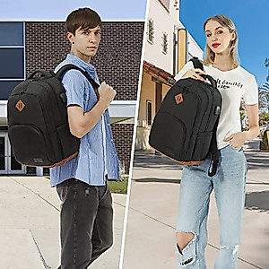 LOVEVOOK Laptop Backpack for Women Men, Classical Laptop Bag with Laptop Compartment for Work Travel, Fashion Daypack, Fit 15.6" Laptop