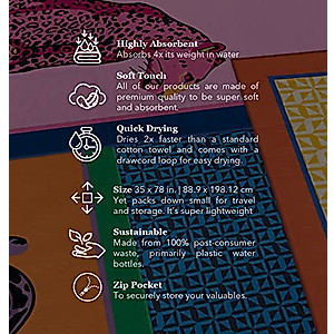 Coastfit Premium Oversized Pool- / Beach-Towel Made from Sustainable Materials (Flamingo Pink)