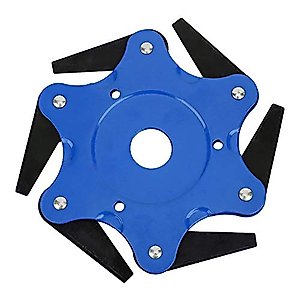 Ozgkee Trimmer Head Lawn Mower Head Accessories, 6 Teeth Trimmer Head Garden Tool Brush Cutter Cutting Head Blade Razors Lawn Mower Garden Grass Eater Brush Cutter(Blue)