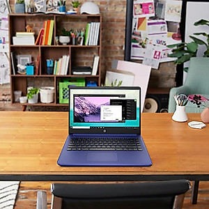 HP Stream Laptop, 14" HD Display, Intel Celeron N4020 Processor, 16GB Memory, 320GB Storage (64GB eMMC + 256GB card), 1-Year Office 365,Webcam, HDMI, Wi-Fi, USB-C, Windows 11 Home, Indigo Blue, JVQ MP