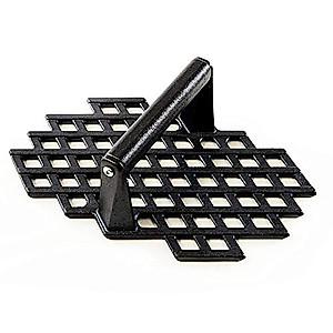 Charcoal Companion CC5159 Cast Iron Grill Marks Press