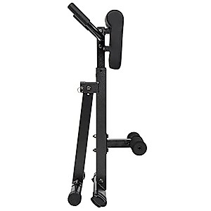 BalanceFrom Adjustable Roman Chair AB Back Hyperextension Bench with Handle, 300-Pound Capacity Black