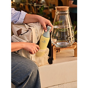 Stanley All Day Slim Bottle 20 oz | Leakproof Twist on Lid | Slim Design for Travel and Gym | Insulated Stainless Steel Water Bottle | BPA-Free | Azure