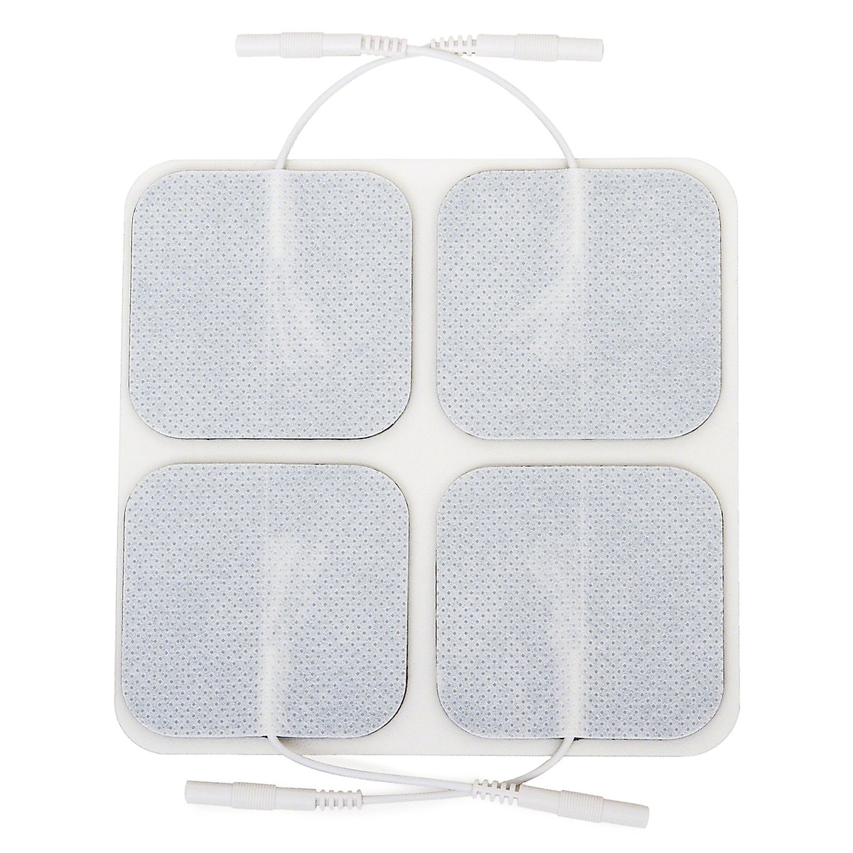 reserv 2" x 2" Premium Re-Usable Self Adhesive Electrode Pads for TENS/EMS Unit, Fabric Backed Pads with Premium Gel (White Cloth and Latex Free) (4 Pack (160 electrodes))