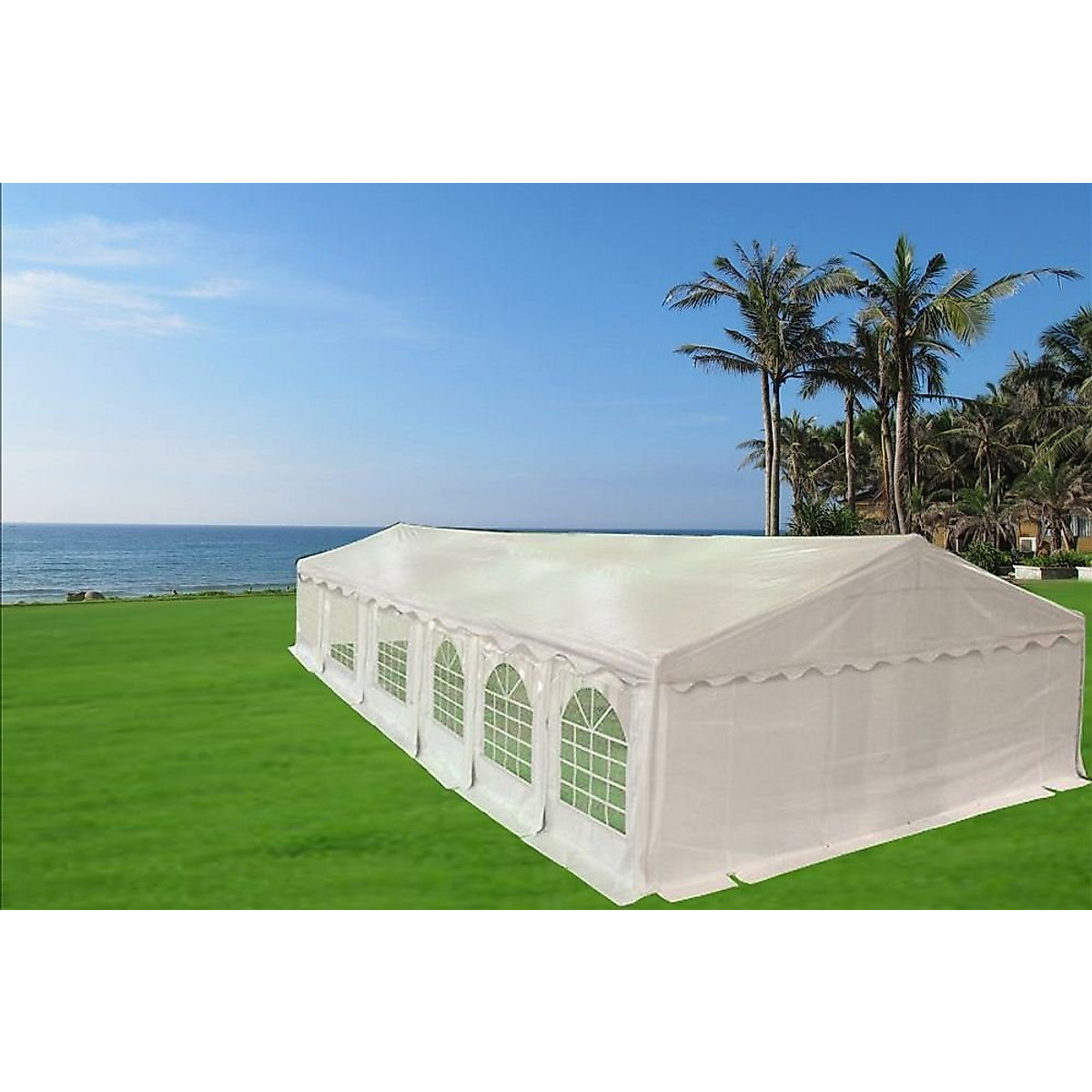 Delta 40'x20' Fire Retardant (FR) PVC Party Tent,Wedding Tent Canopy,Outdoor Event Shelter,Garden Gazebo,with Waterproof Top,Galvanized Steel Poles,Carry Bags