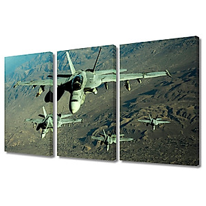 Airplane Wall Art F/A-18E/F Hornet Strike Fighter Aviation Art Prints Airplane Posters Plane Poster Jet Wall Art Airplane Poster Military Wall Art for Living Room Bedroom Decor Ready to Hang 24x36in