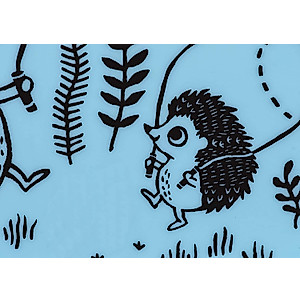 modern-twist Meal Set, Food-Grade Silicone, Waterproof, Dishwasher, Freezer Safe, Reusable Bowl & Lid – Blue Hedgehog Family, 13 fl. Oz