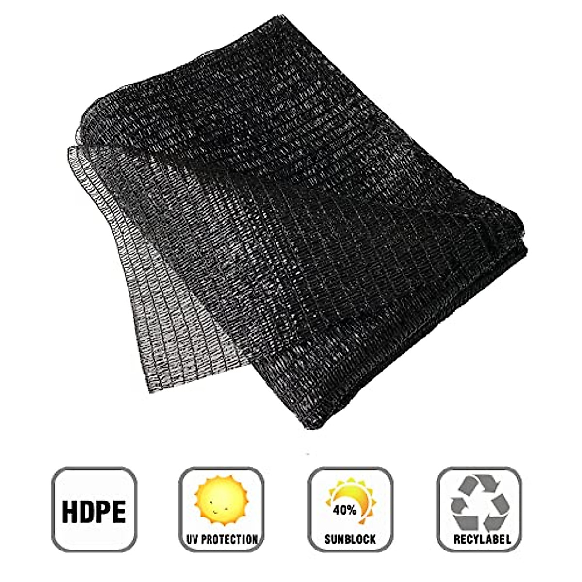 Garden Expert 10ft x 5ft 50% Black Sun Shade Net Plant Mesh Shade Cloth Sunblock UV Resistant Netting for Greenhouse&Garden