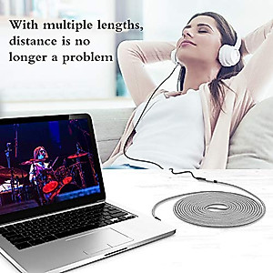 Hftywy Headphone Extension Cable 20 ft 3.5mm Extension Double Shielded Stereo Jack Male to Female Aux Extension Cable TRS Auxiliary Extender，Audio Extension Cable Braided 1/8 AUX Extension Cord
