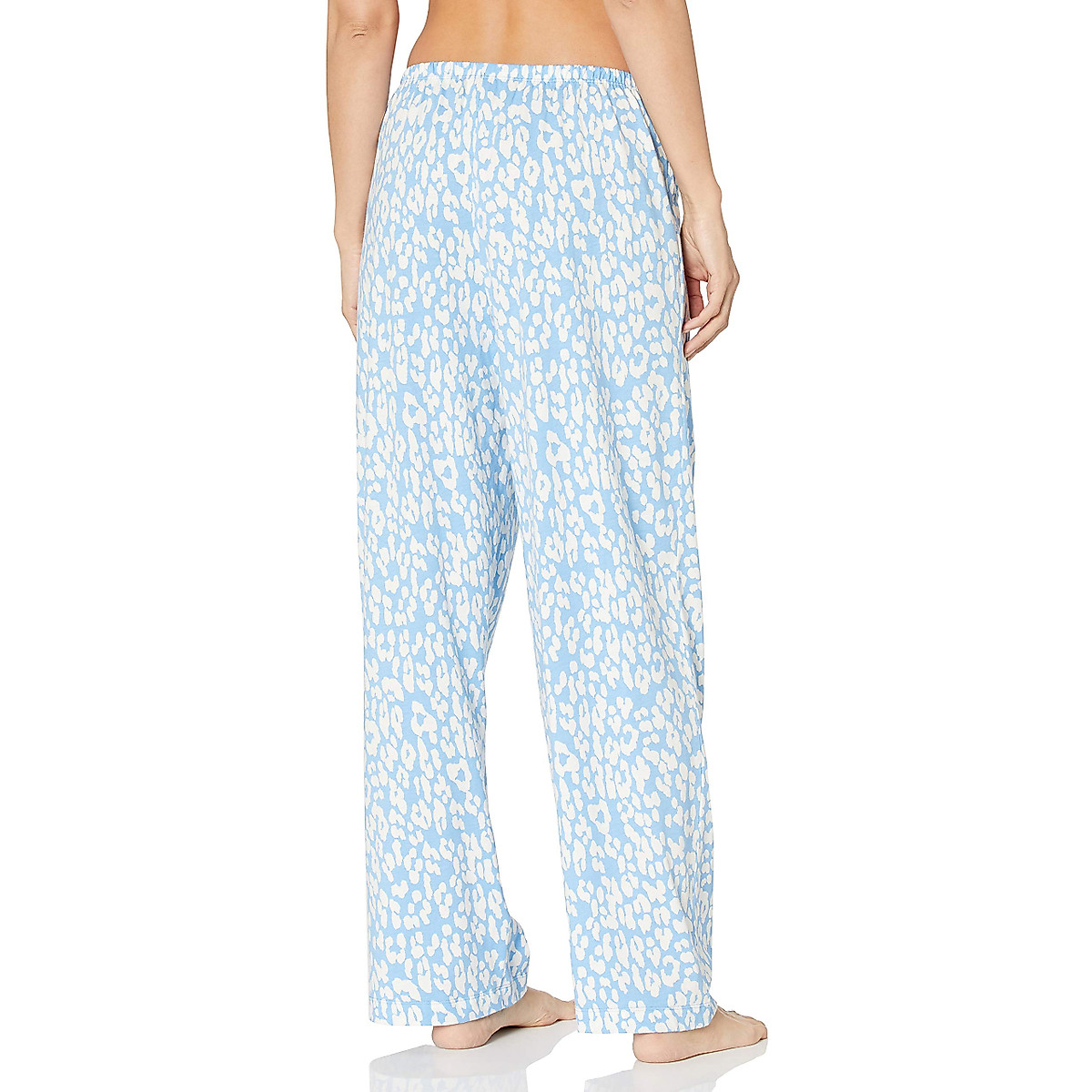 Hue Women's SleepWell Basic Printed Knit Performance Sleep Pajama Pant, Made with Temperature Regulating Technology, Bella Blue-Animal Shadow, X-Large