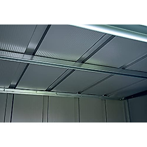 Spacemaker 4' x 3' Compact Outdoor Metal Backyard, Patio, and Garden Storage Shed Kit, Juniper Berry