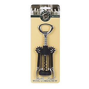 Fantes Rubber-Touch Wing Corkscrew, Made in Italy, 6.75-Inches x 2.625-Inches, The Italian Market Original since 1906