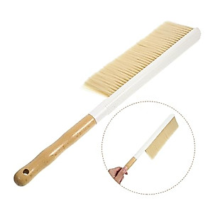 COOLHIYA Dust Brush Cleaning Brush Hair Broom Whisk Brooms Soft Brush Soft Bristle Hair Brush Handheld Broom Stains Remover Brush Kitchen Brush Keyboard Brush Hand Broom Beige The Pet
