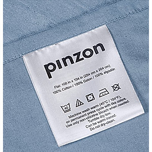 Amazon Brand – Pinzon 300 Thread Count Organic Cotton Bed Sheet Set - Twin, Flint Blue