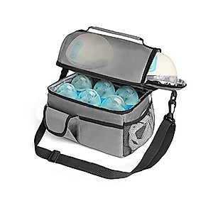 Wearable Breast Pump Bag with Cooler, Compatible with Willow, Elvie, Momcozy Breast Pump, Stylish Insulated Storage Container Case for Hand Free Breast Pump