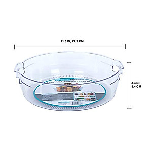 Kitchen Spaces Turntable Food Storage Organizer for Fridge and Pantry, 11.5" x 3.3", Clear