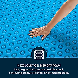 Serta Perfect Sleeper 12 Inch King Gel Memory Hybrid Mattress, Ultra Plush, USA Built, 100-Night Trial, CertiPUR-US Certified - Renewed Relief,White and Dark Blue