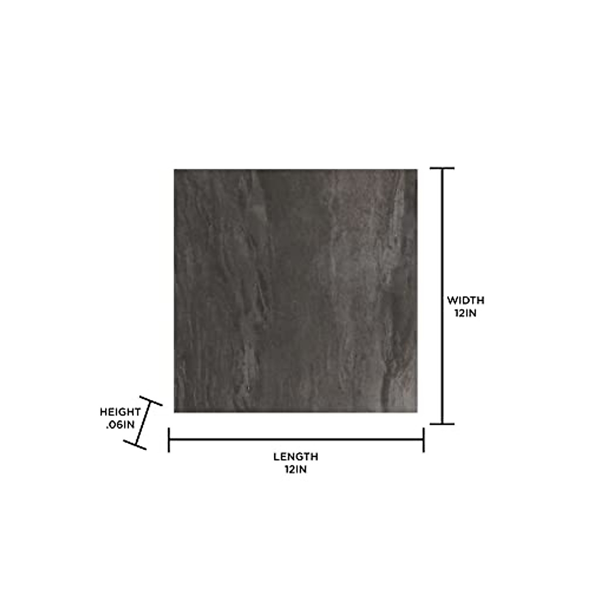 FloorPops FP3328 Raven Peel & Stick Floor Tiles, Black (Pack of 2)