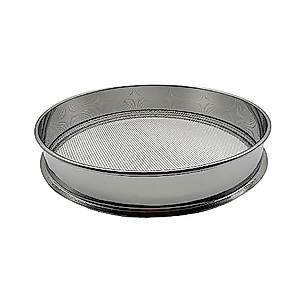 Soil Sieve for Garen -12 inches Soil Sifter for Rocks Compost-Sifting pan (1/8”Mesh Screen)